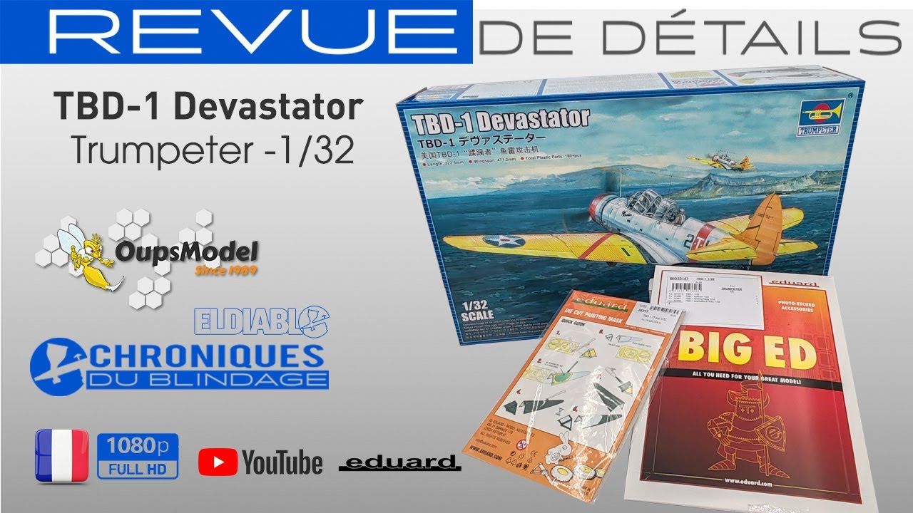 💥REVUE DE DÉTAILS🇫🇷🇧🇪💥 - TBD-1 Devastator de Trumpeter au 1/32 - YouTube
