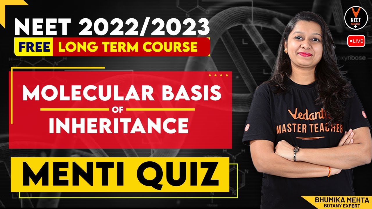 Molecular Basis of Inheritance NEET Questions | NEET 2022 Preparation ...
