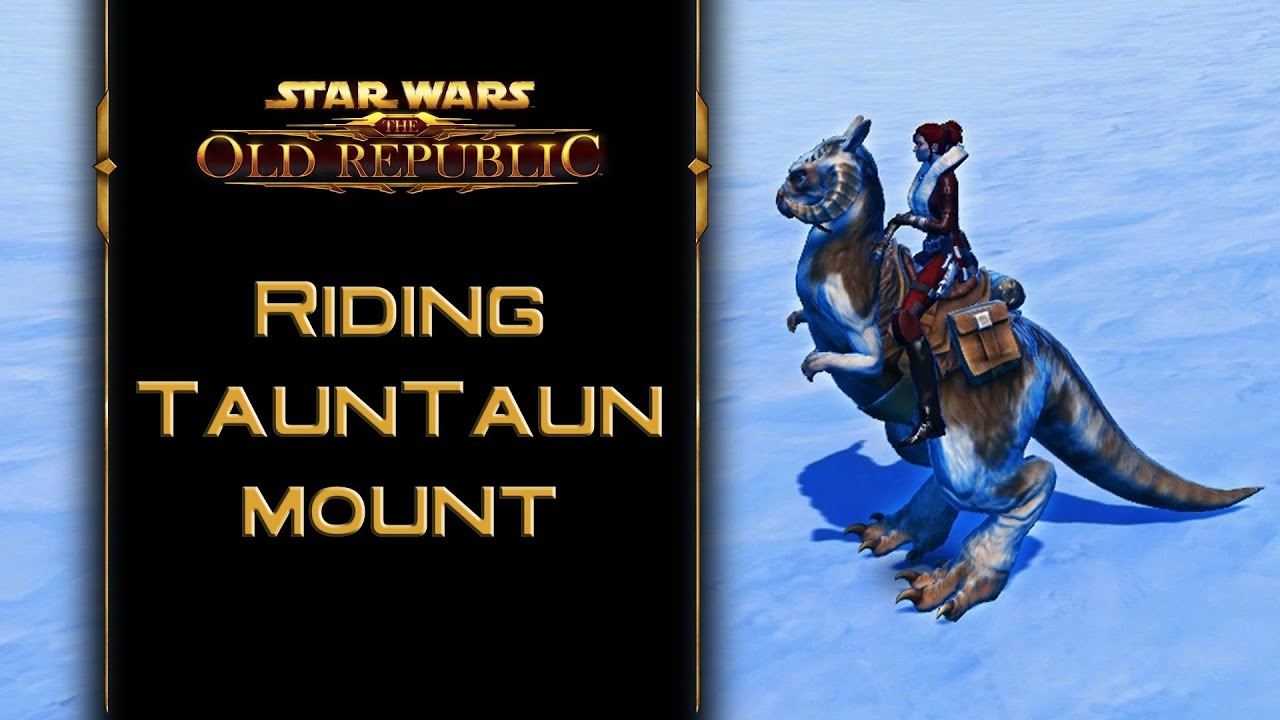 SWTOR: Riding a Tauntaun mount - YouTube
