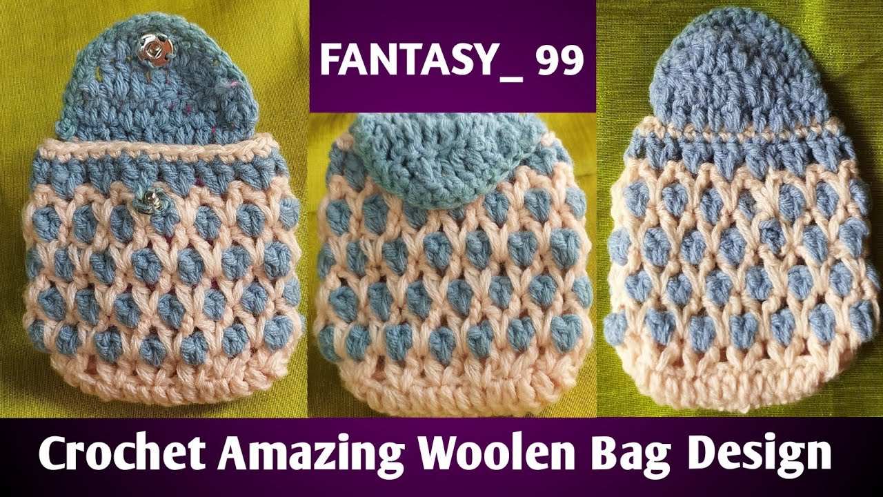 Amazing Crochet Woolen Bag Design 2022 - YouTube