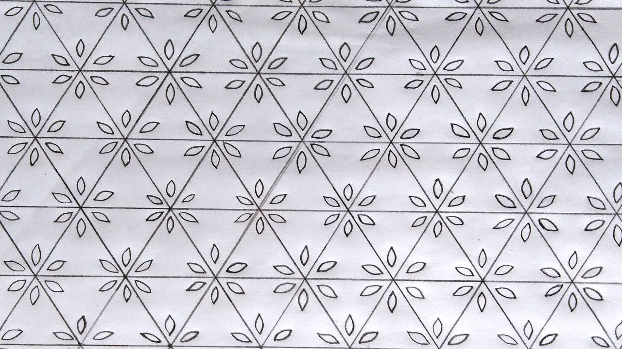 Beautiful Nakshi kantha design -130,How to draw Nokshi katha ,নকশী ...