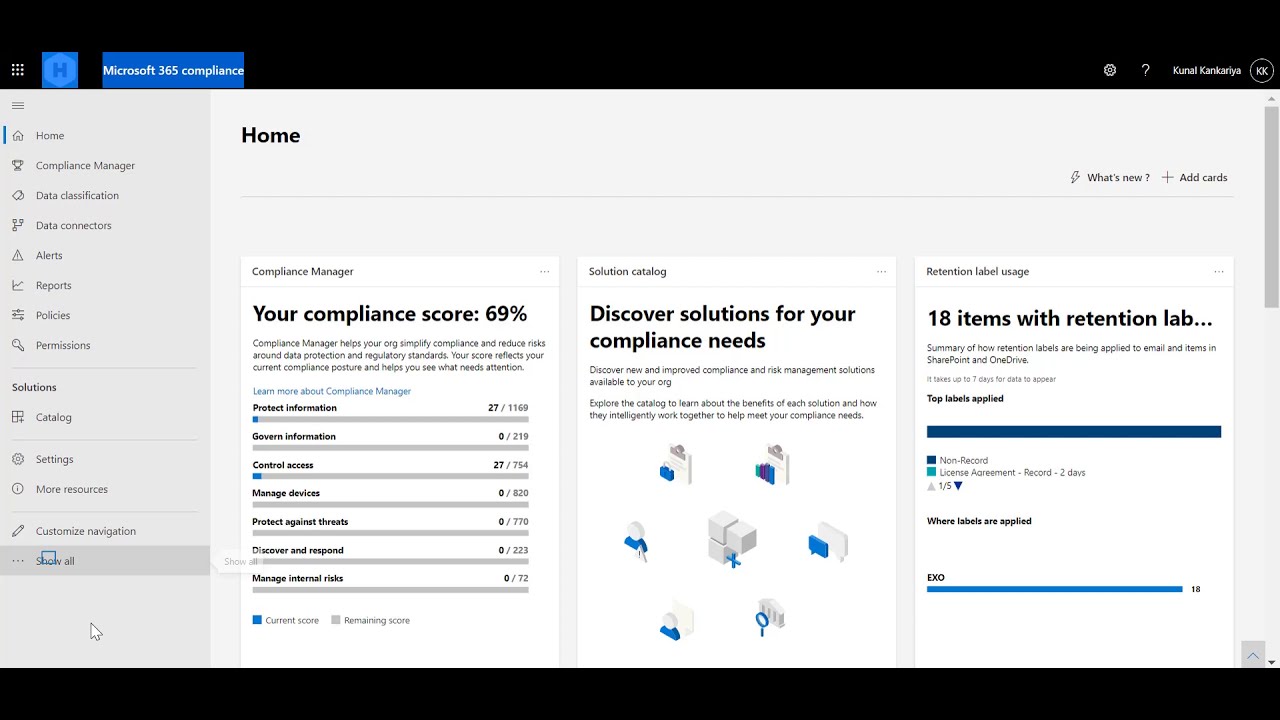 Data loss prevention policy based on sensitivity label associated with ...