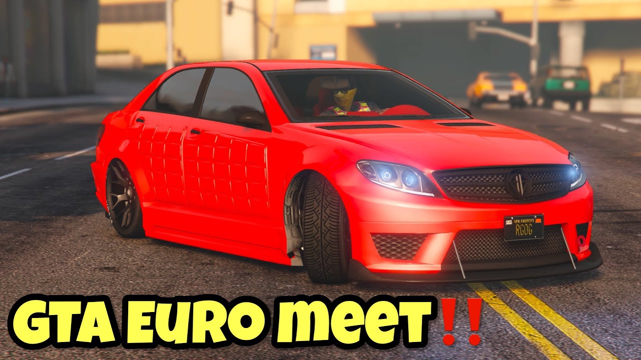 GTA ONLINE EURO CAR MEET! (Road To 3000 Subs!!) - YouTube