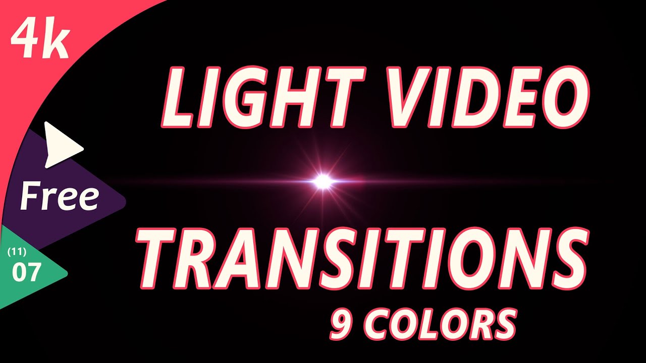 Light video transitions lens flare effects black screen overlay (video ...