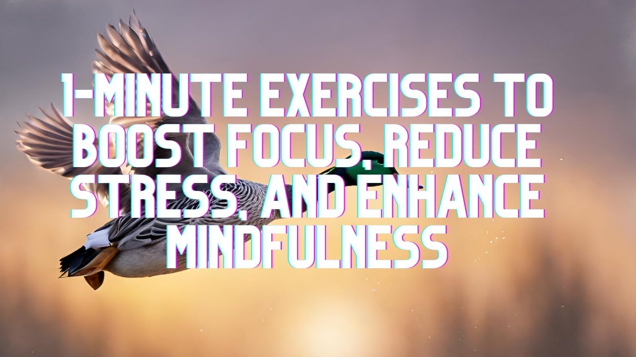 1 Minute Exercises to Boost Focus, Reduce Stress, and Enhance ...