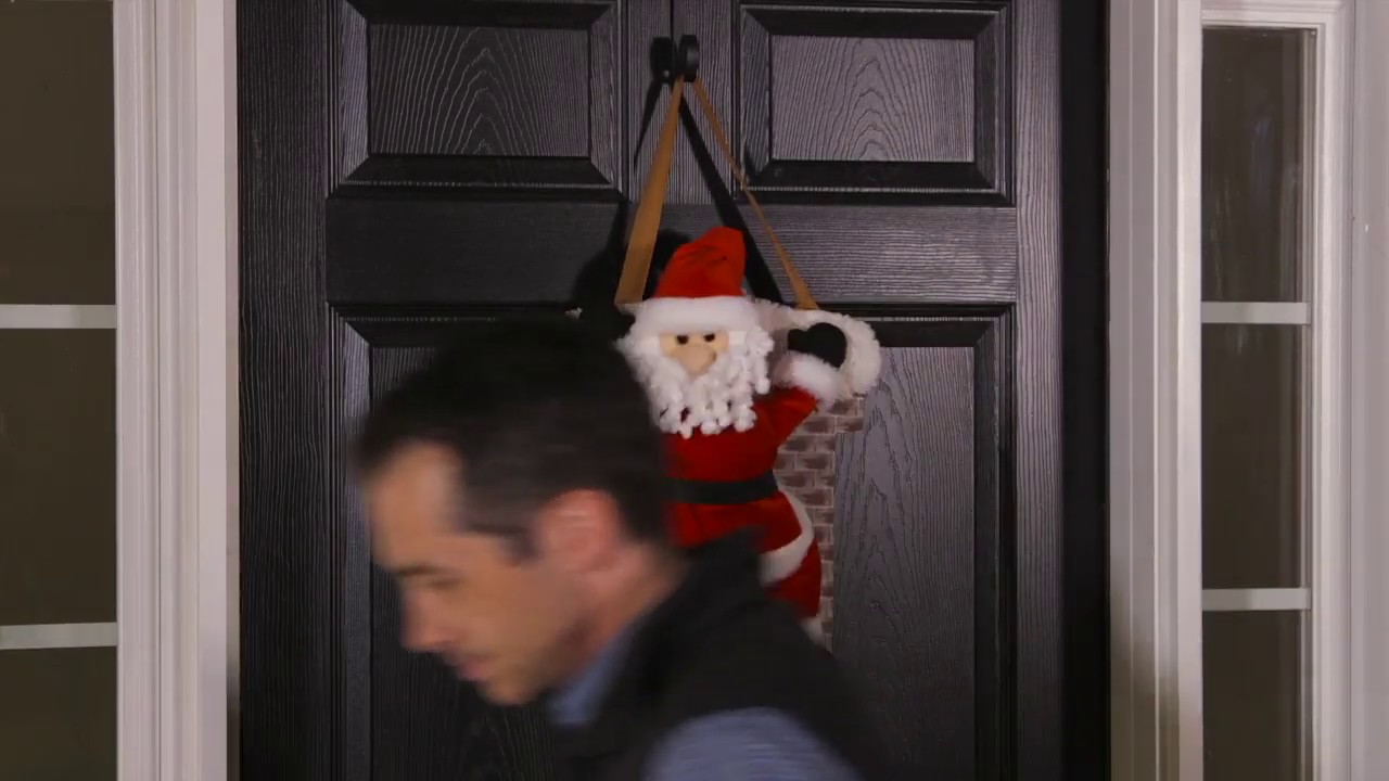 Santa Claus Animated Musical Door Decor from Evergreen (2DH1635MBL ...