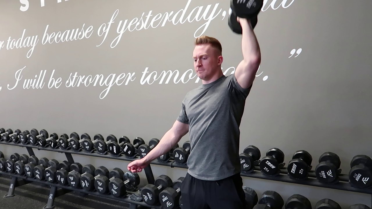Single Arm Dumbbell Push Press - YouTube
