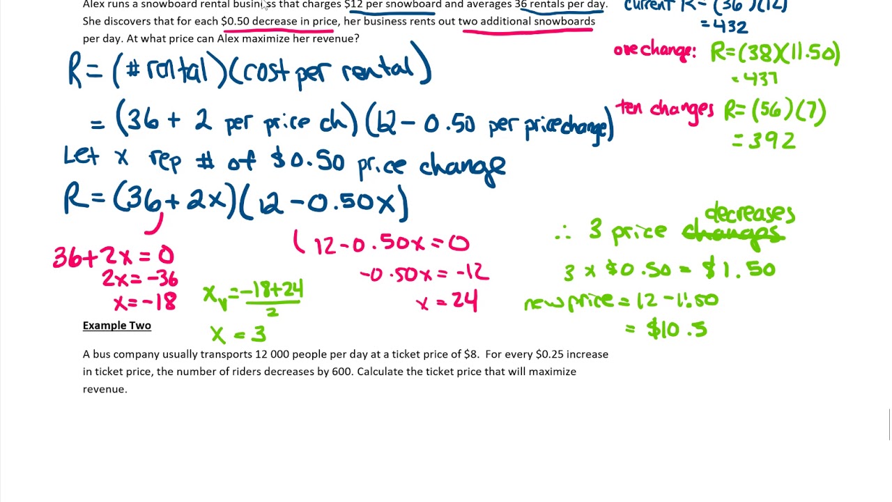 Problem Solving With Quadratics Maximizing Revenue YouTube problem-solving-with-quadratics-maximizing-revenue-youtube