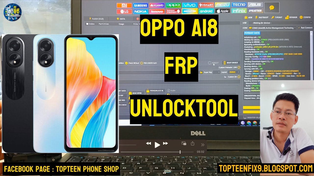 Oppo A18 frp unlocktool - YouTube