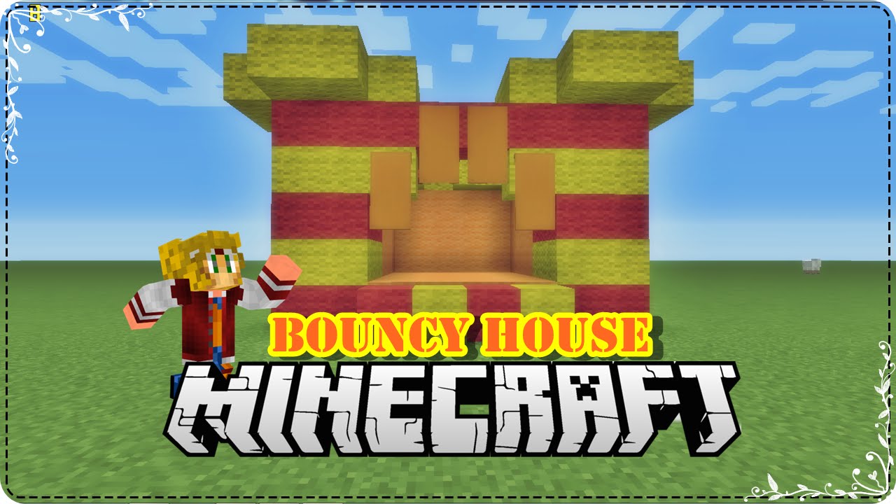 Minecraft - Working Bouncy House - YouTube