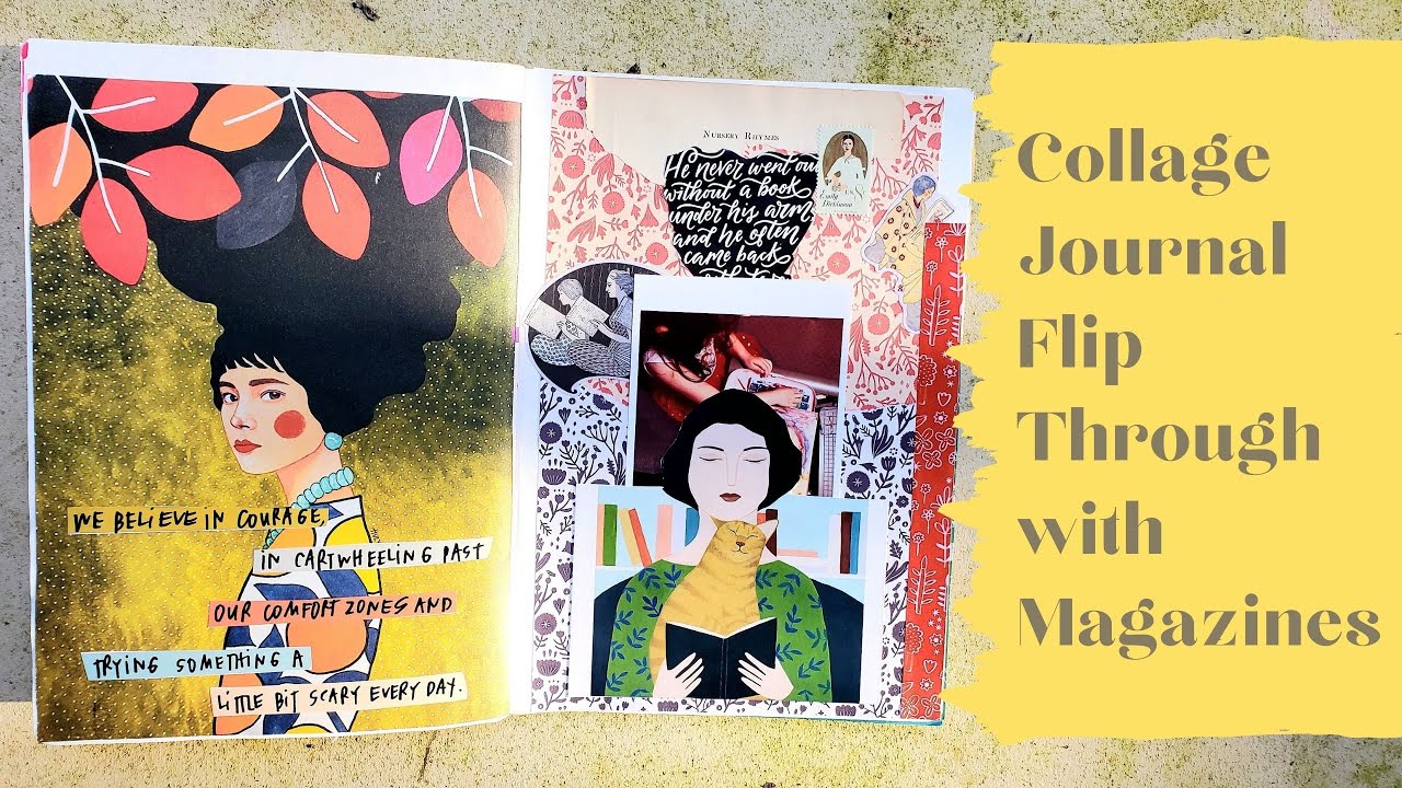 Collage Journal Flip Through with Magazines - Get Collaging Journal ...