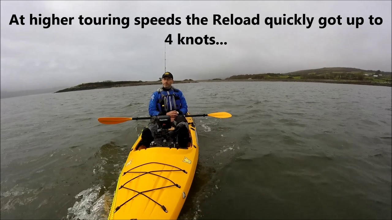 Darrens Kayaks Bixpy Jet rudder mount water trials on Viking Reload ...