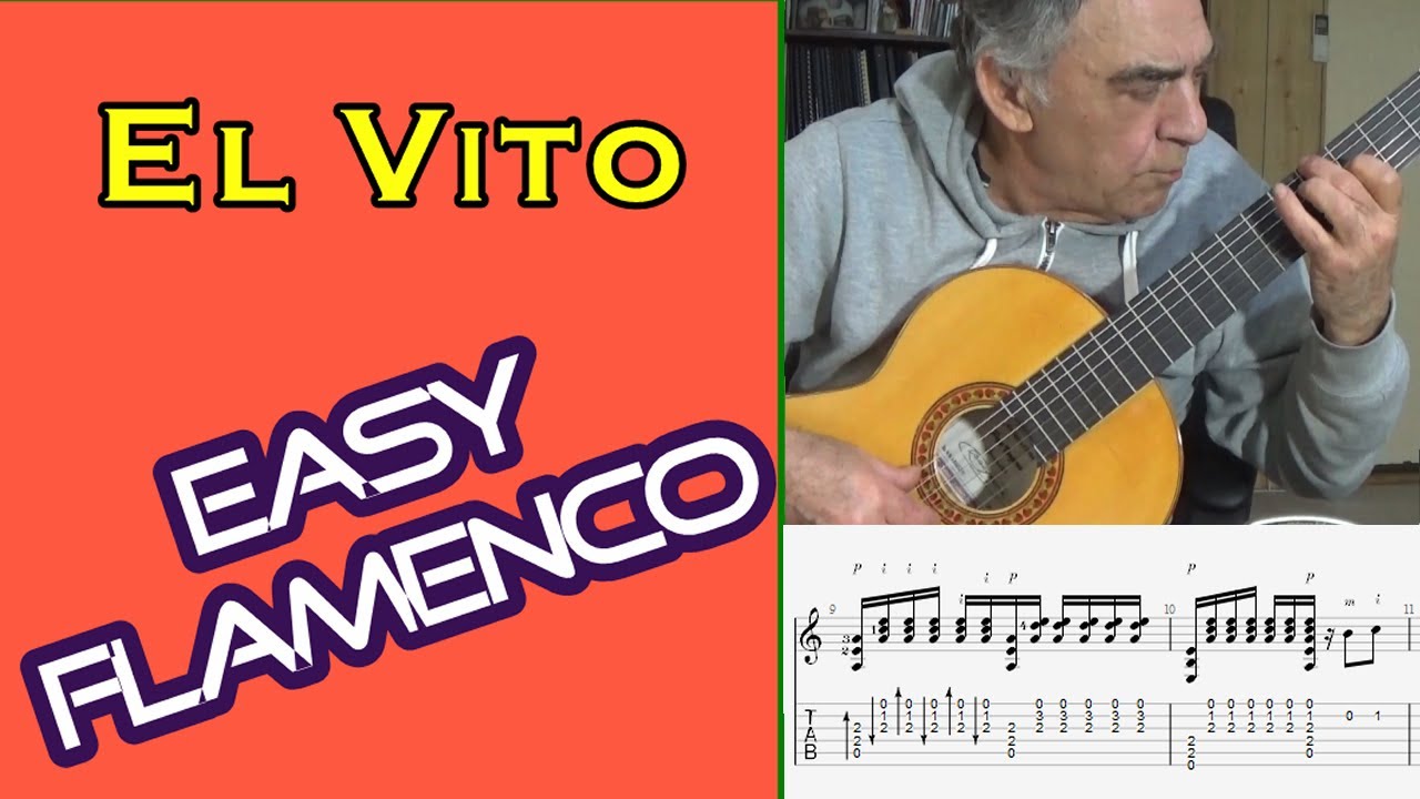 El Vito. Flamenco Guitar - easy solo with tabs - YouTube
