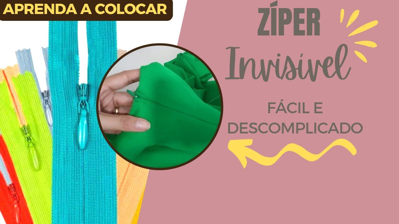 Como colocar zíper invisível- FÁCIL E DESCOMPLICADO. - YouTube