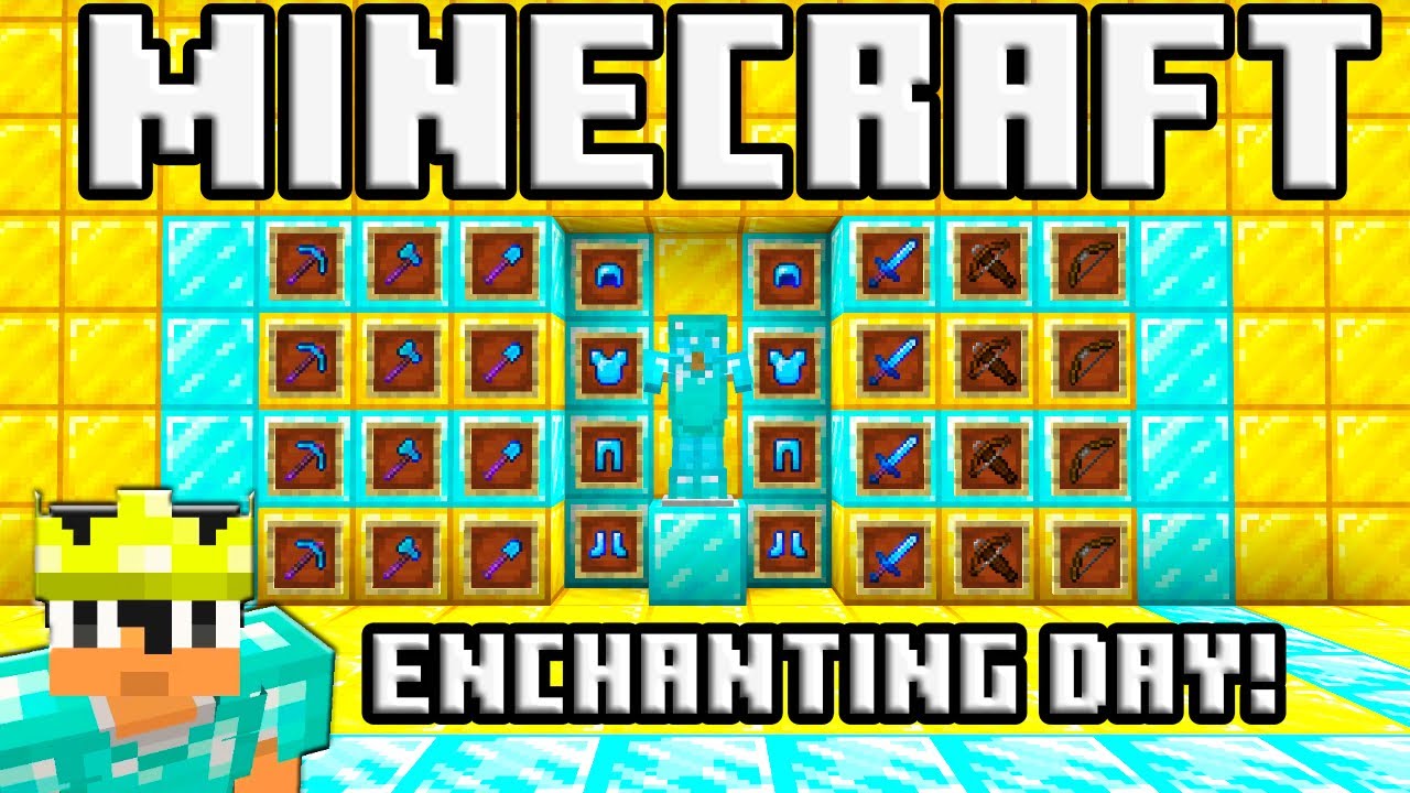 Minecraft: Epic Enchanting Day & Villager Trading Mega Station! - YouTube