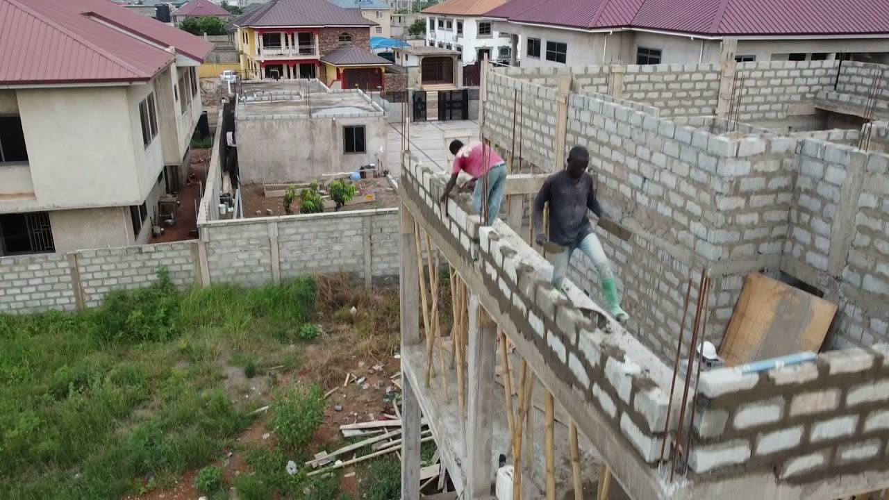 Building in Ghana | Final Blocks Laying | Building a House in Ghana|5 ...