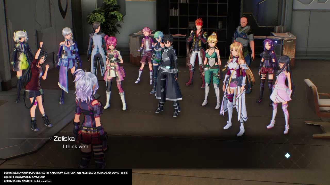 SAO: Fatal Bullet Boss: Kirito, Sinon, Yuuki, Kureha - YouTube