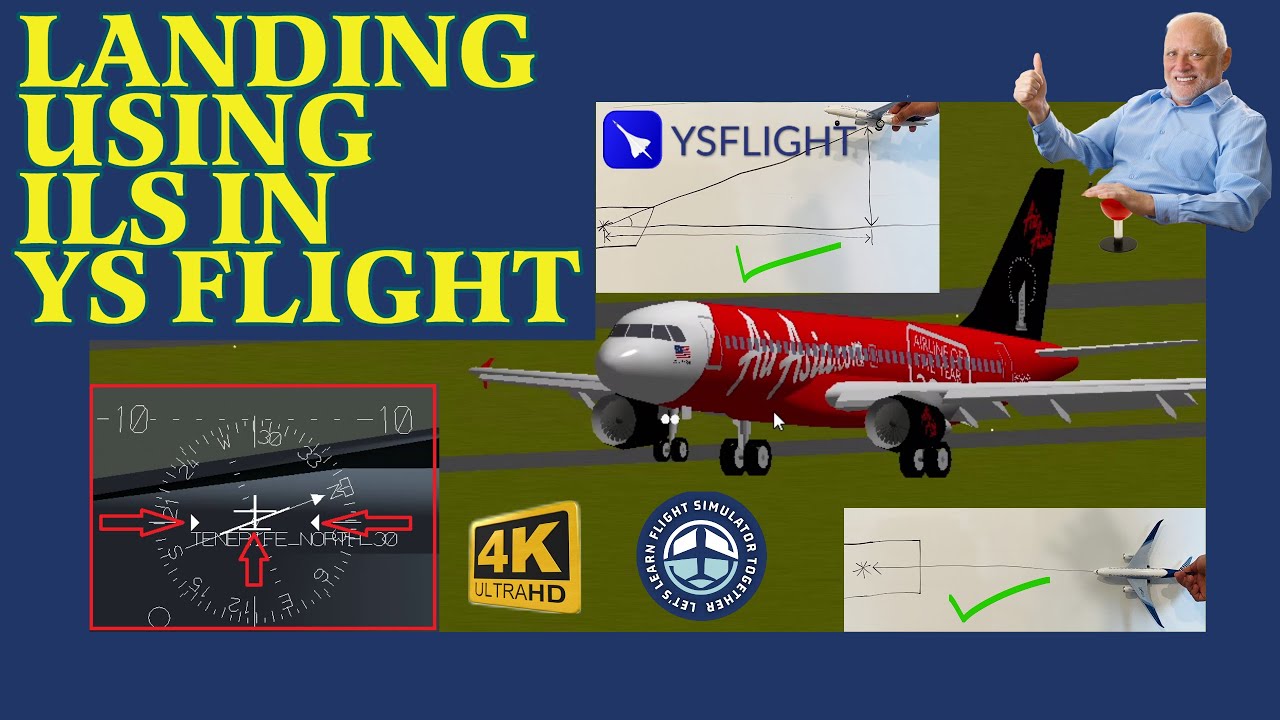 1.5 Landing in YS Flight Simulator Using ILS (Instrument Landing System) - YouTube