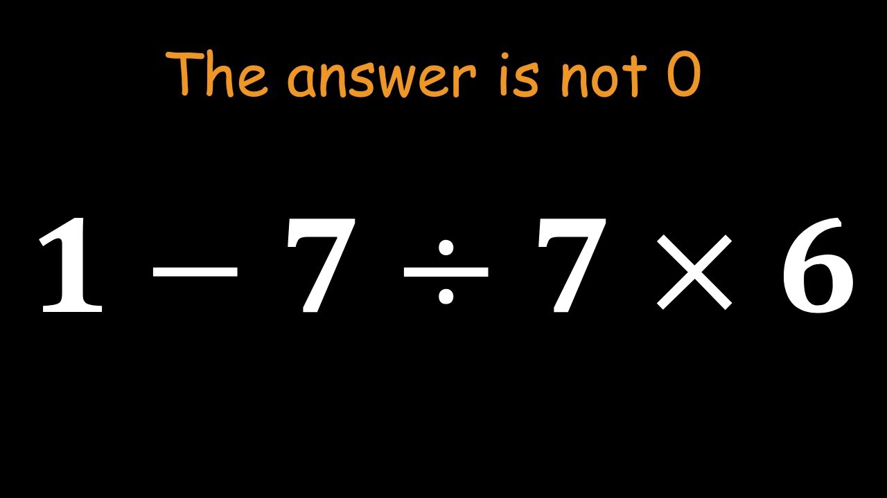 Don’t Rush This “Easy” Math Question — The Answer Isn’t Zero! - YouTube
