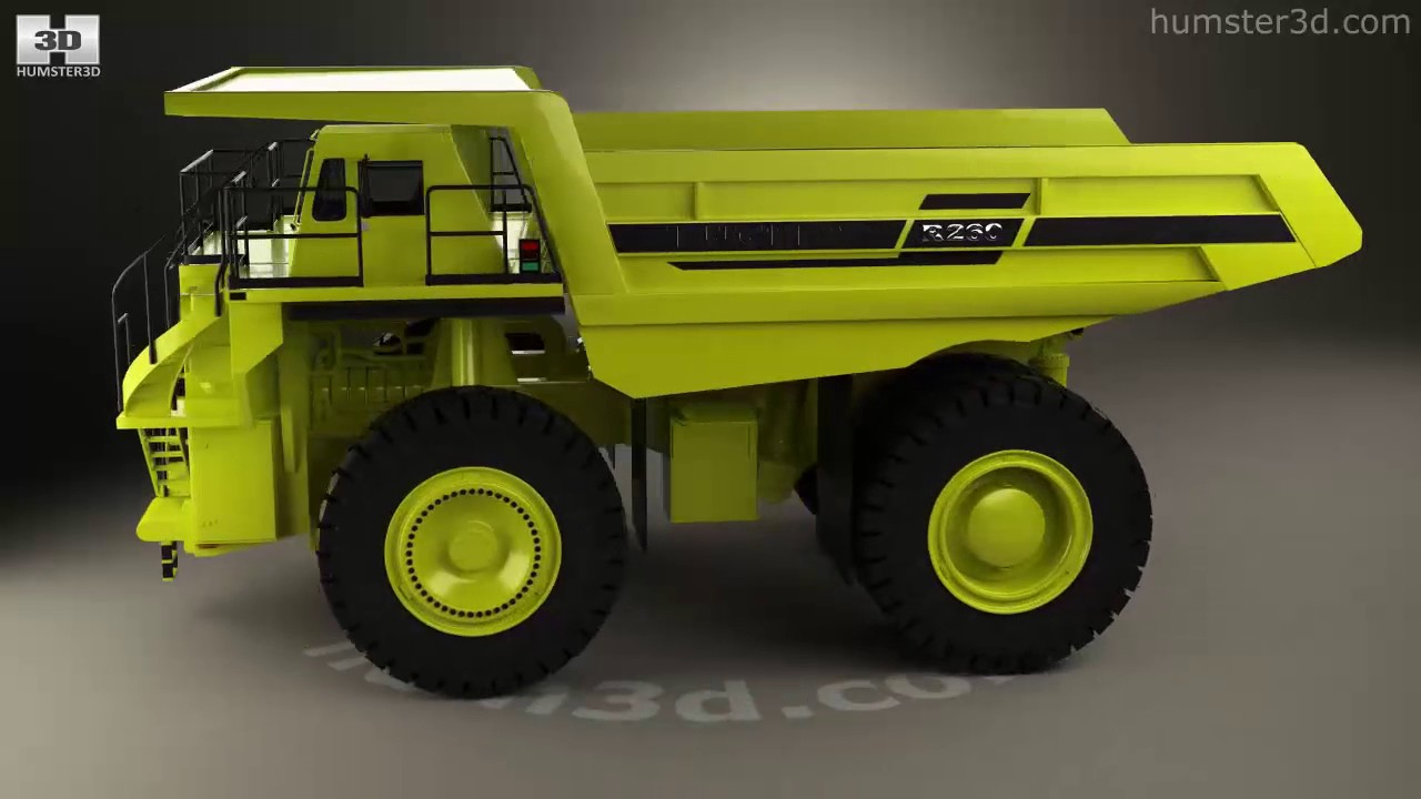 Euclid R260 Dump Truck 2000 3D model by 3DModels.org - YouTube
