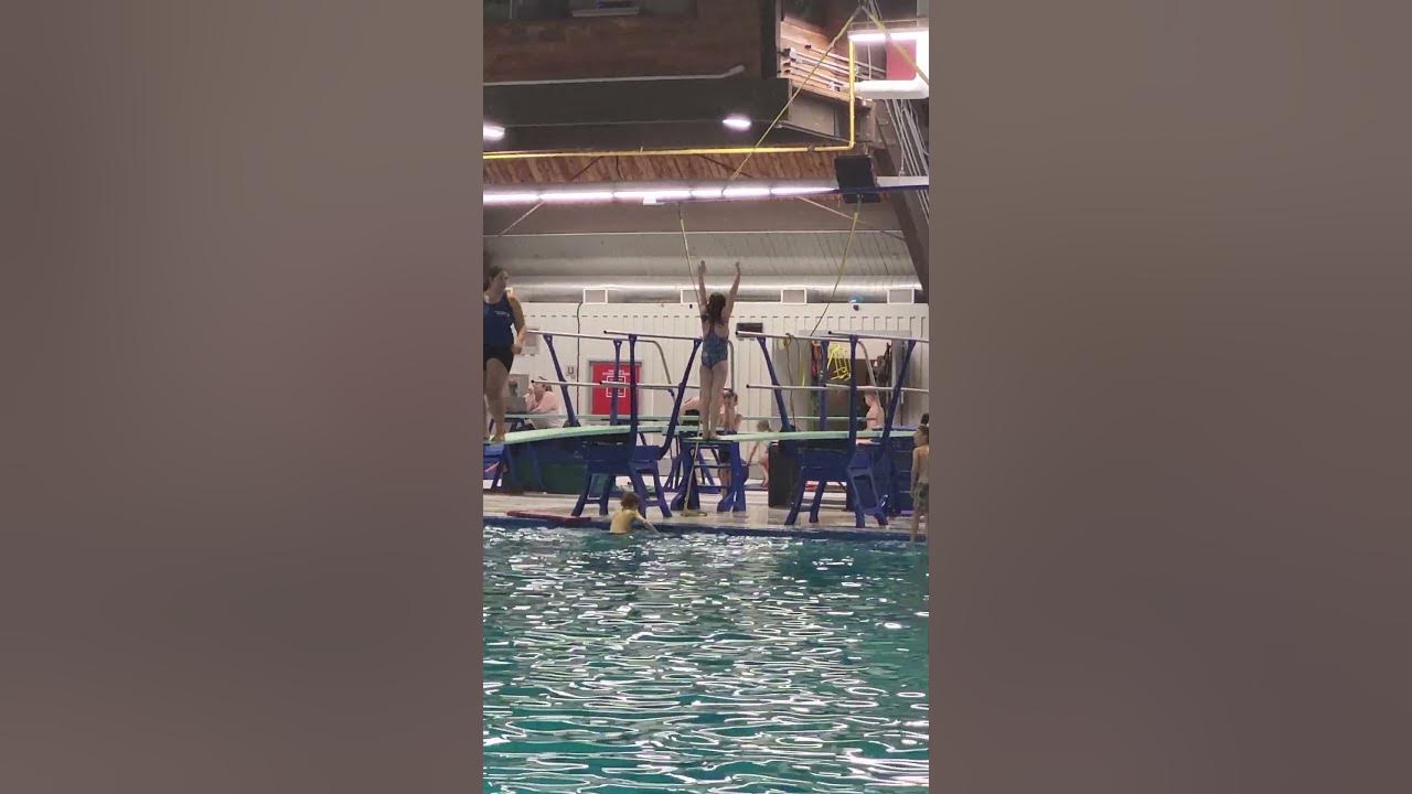 1st time trying back tuck dive - YouTube