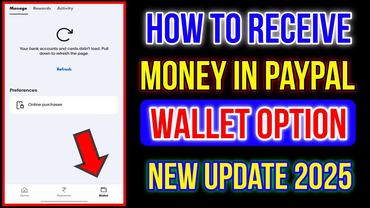 how to receive money PayPal wallet option new update 2025 - YouTube