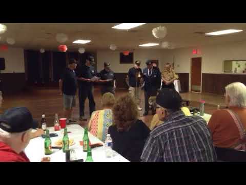 Reading of the names of fallen Marines of 1st and 3rd Amtrac Battalions ...