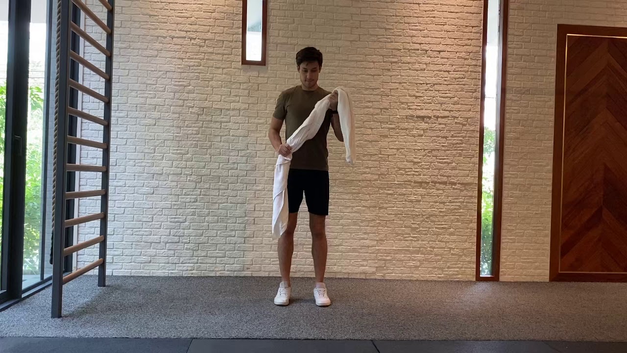 Isometric biceps / triceps | Towel - YouTube