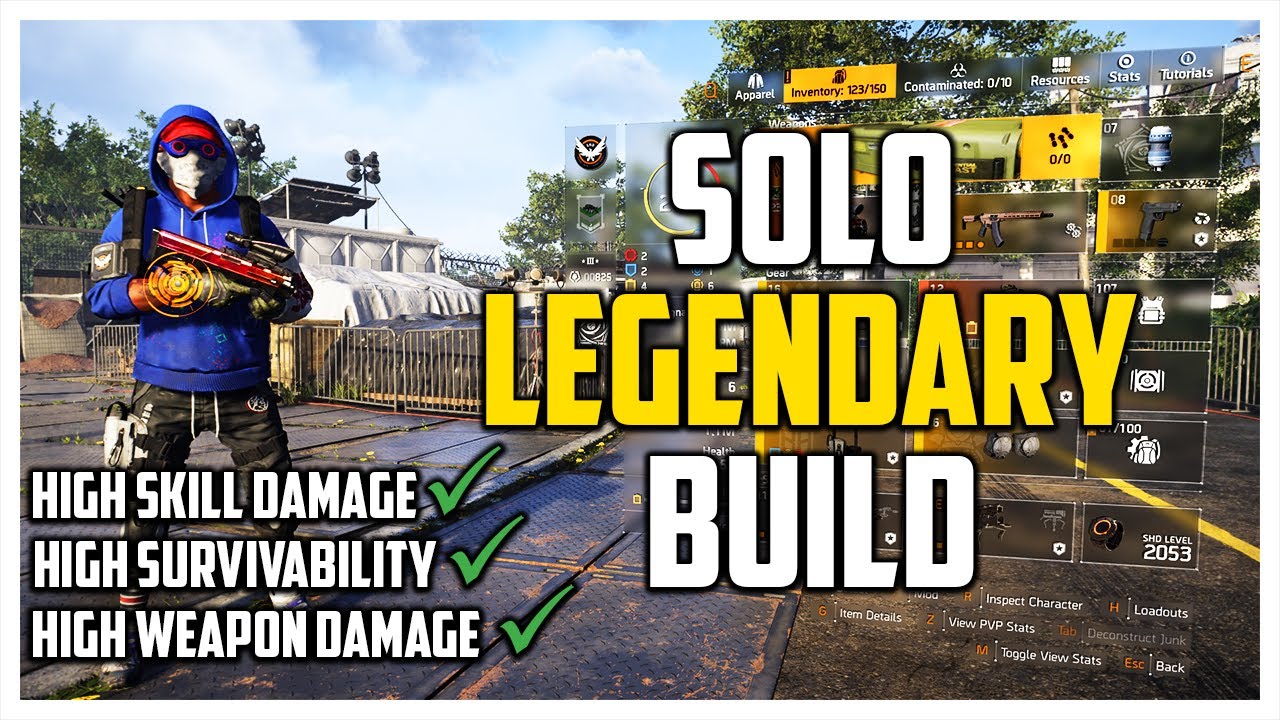 Solo Legendary Build with Skill/Weapon Damage - The Division 2 in 2023 ...