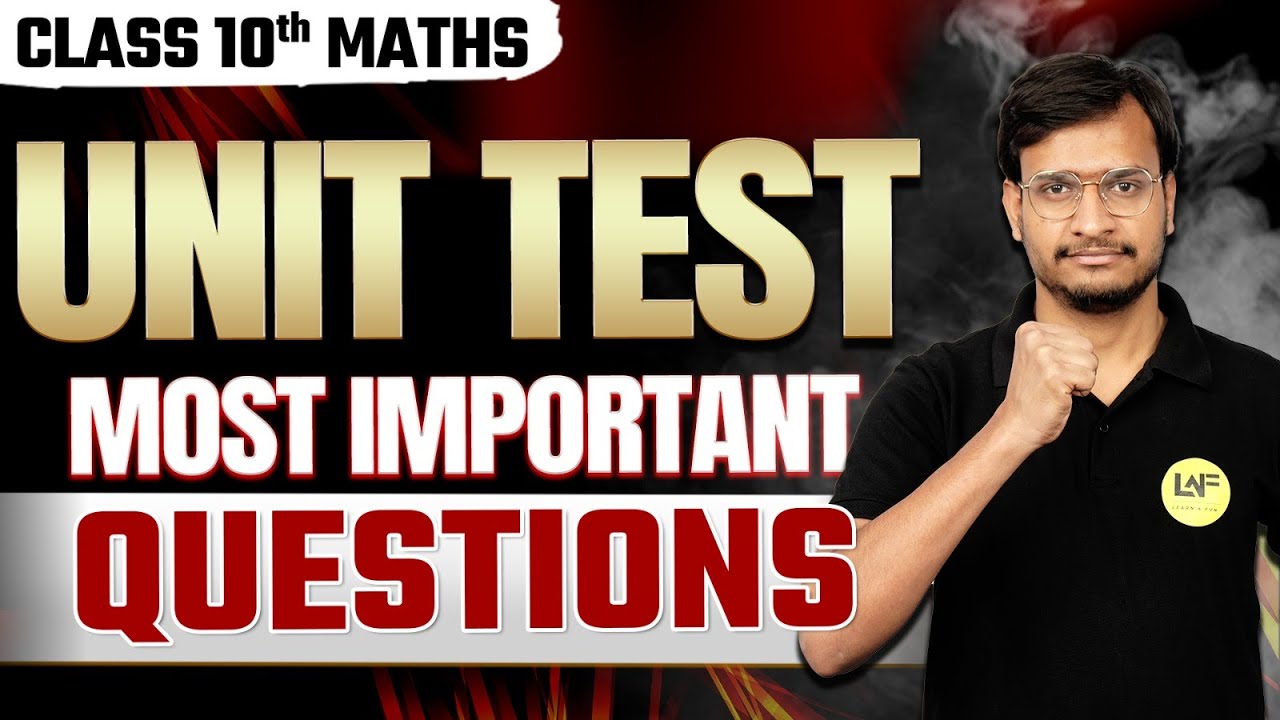 Class 10 Maths Most Important Questions | Class 10 Unit Test Expected ...