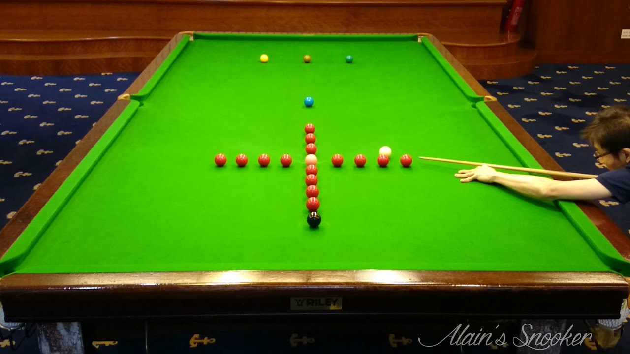 ALAIN'S SNOOKER - 15 RED 15 PINK CROSS LINE UP PRACTICE - YouTube