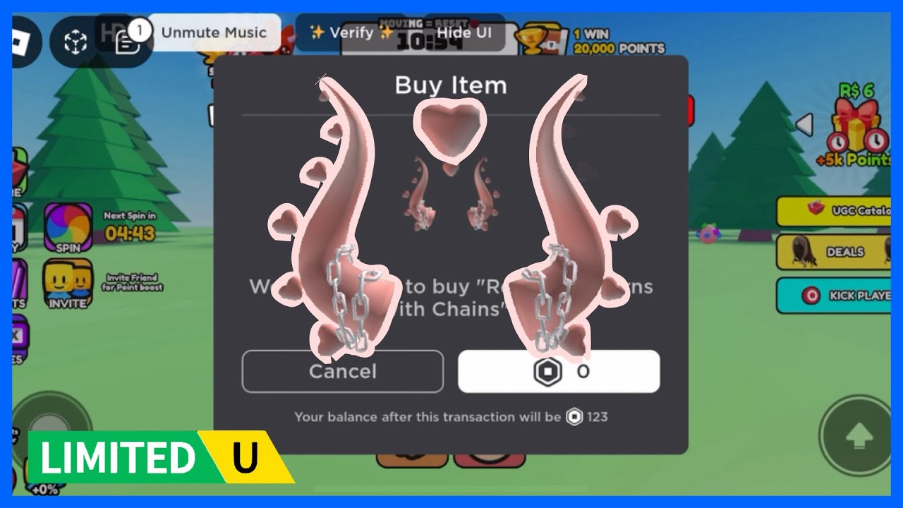 [Free Limited UGC] Red Heart Horns with Chains | UGC Don’t Move | 100 ...
