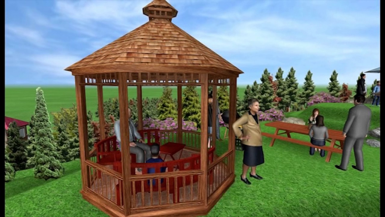 Landscape design - 3D Project Forest Park - YouTube
