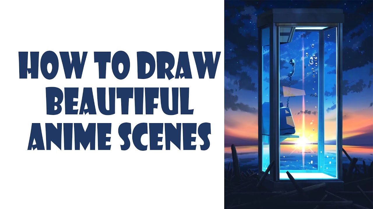 Tutorial on how to draw sunset in anime动漫中夕阳绘画【anime background】 - YouTube