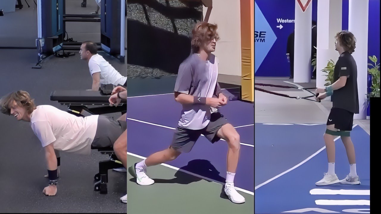 Top Andrey Rublev's Tennis Practice for Warm Up Routine - 2025 - YouTube