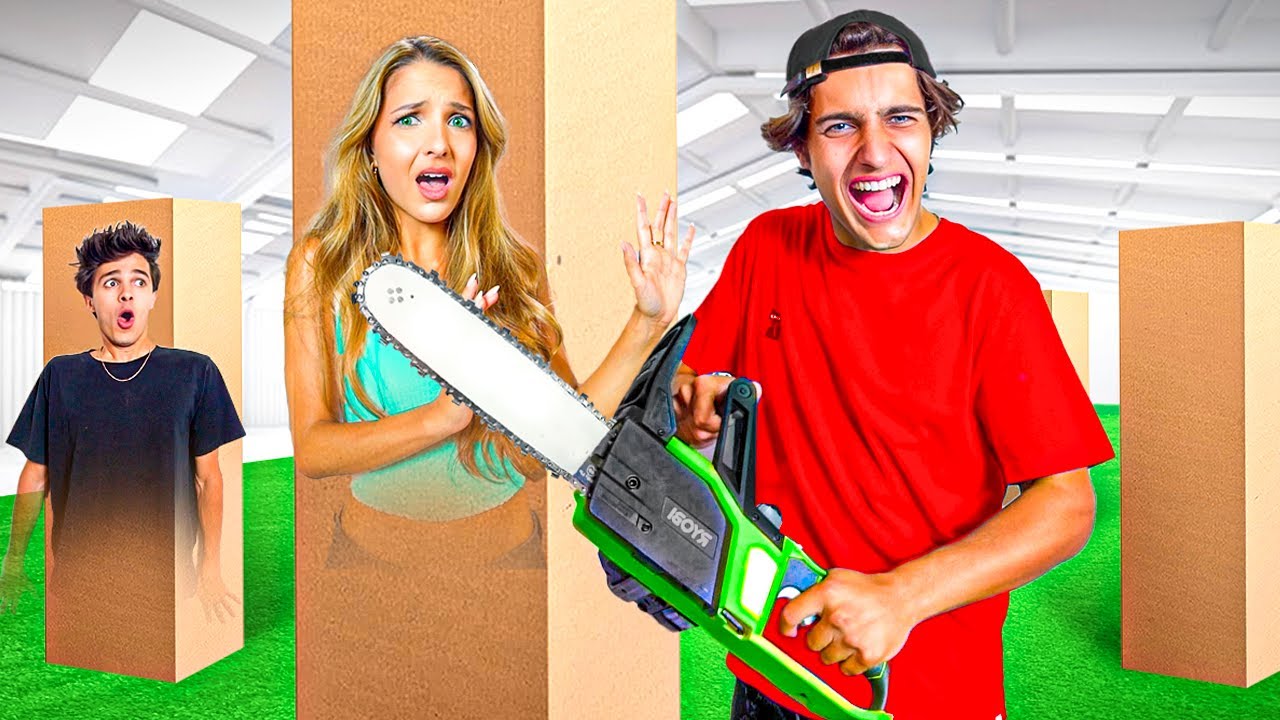 EXTREME HIDE AND SEEK IN BOXES CHALLENGE! - YouTube