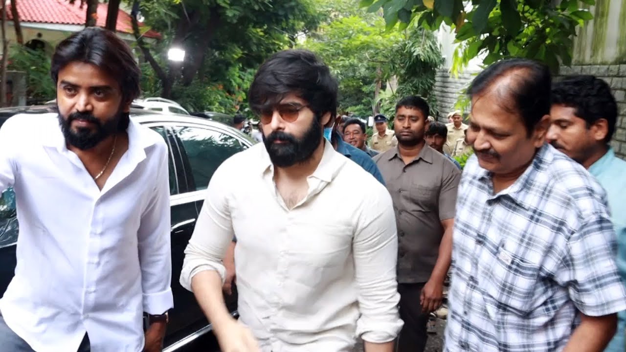 Actor Ram Pothineni Visuals At Krishnam Raju House | TFPC - YouTube