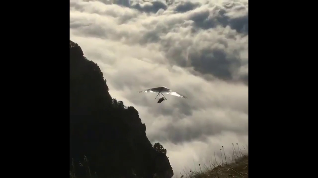 Hang Gliding: 2018 Amazing Hang Gliding fly above clouds! - YouTube