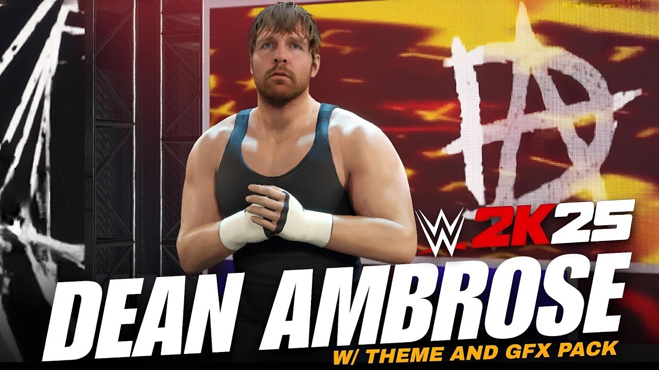 WWE2K25 Dean Ambrose '16 Asylum Entrance w/ Theme & GFX Pack ! - YouTube
