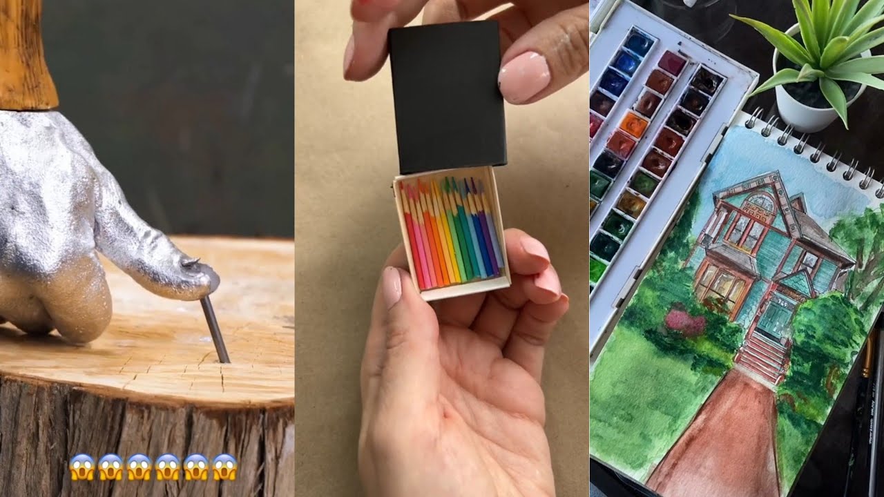 DIY craft ~ Art tik tok compilation ~ HNK - YouTube