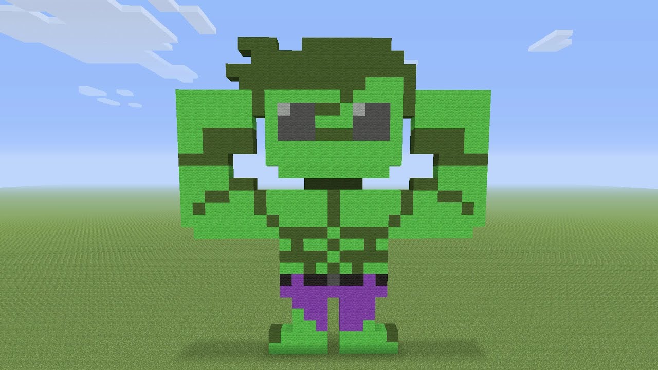 Minecraft Pixel Art Hulk