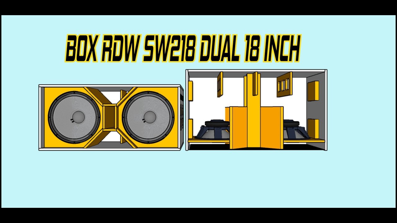 SKEMA [PLAN] BOX SPEAKER RDW SW218 DUAL 18 INCH SUB - YouTube