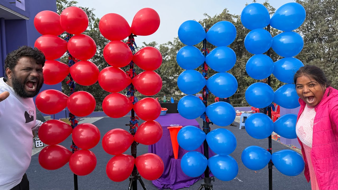 Stone Bounce on Hand Pop Balloon Challenge - YouTube