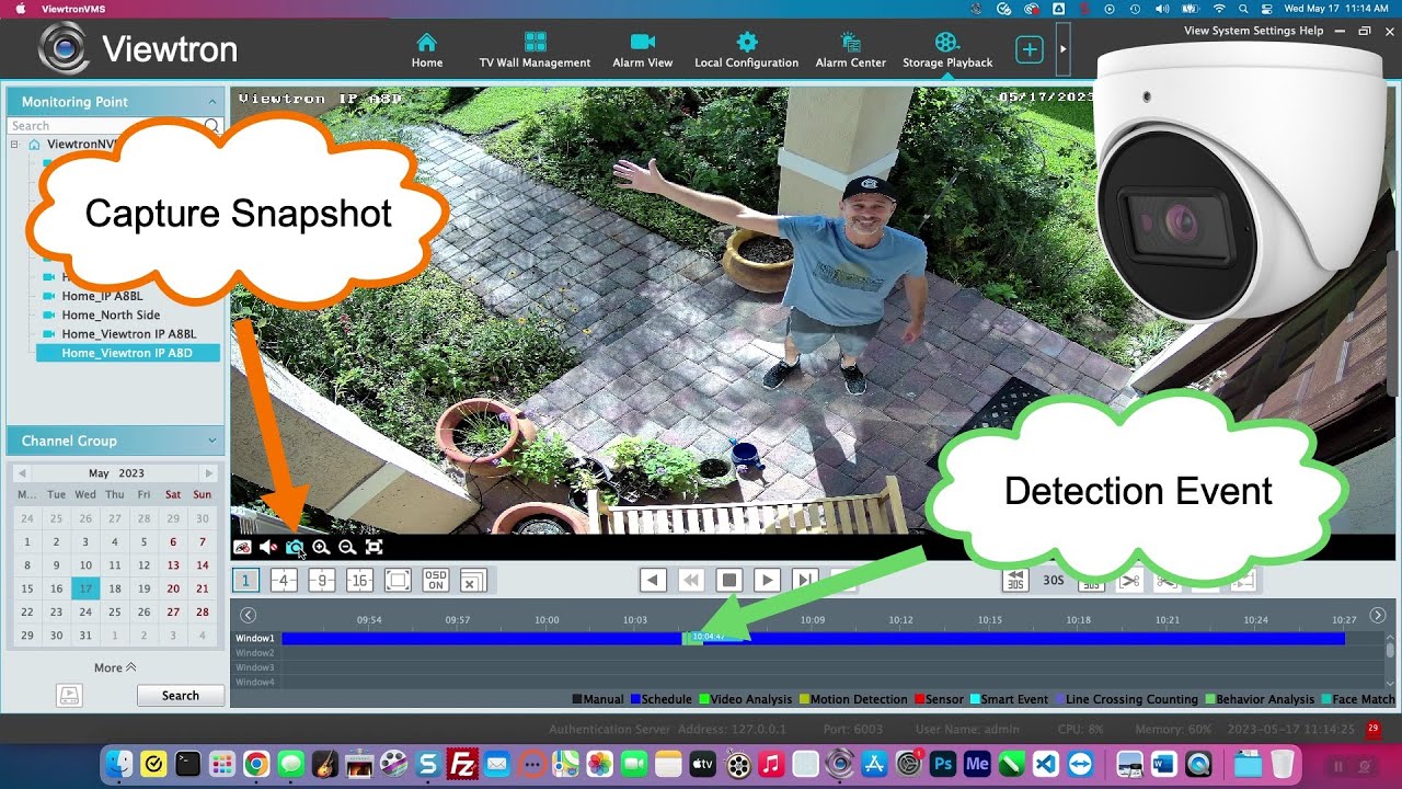 Capture Security Camera Snapshots Remotely via CMS Software for Mac and ...