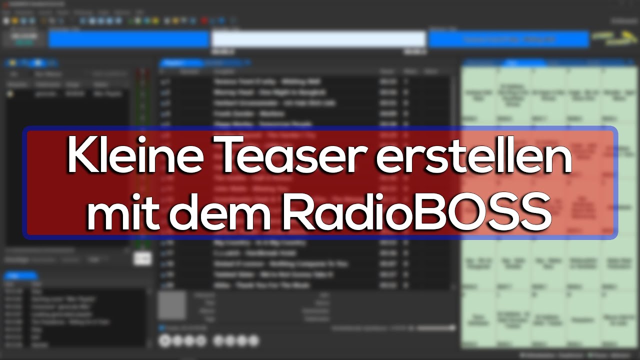 Kleine Teaser erstellen mit dem RadioBOSS (RadioBOSS Tutorial) - YouTube