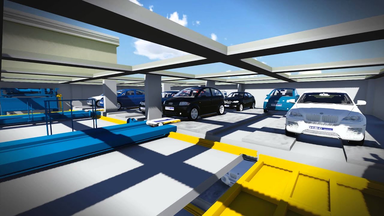 HBC-enc Auto Parking System 13 / Cart type - YouTube