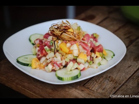 Ceviche de atún tropical - YouTube