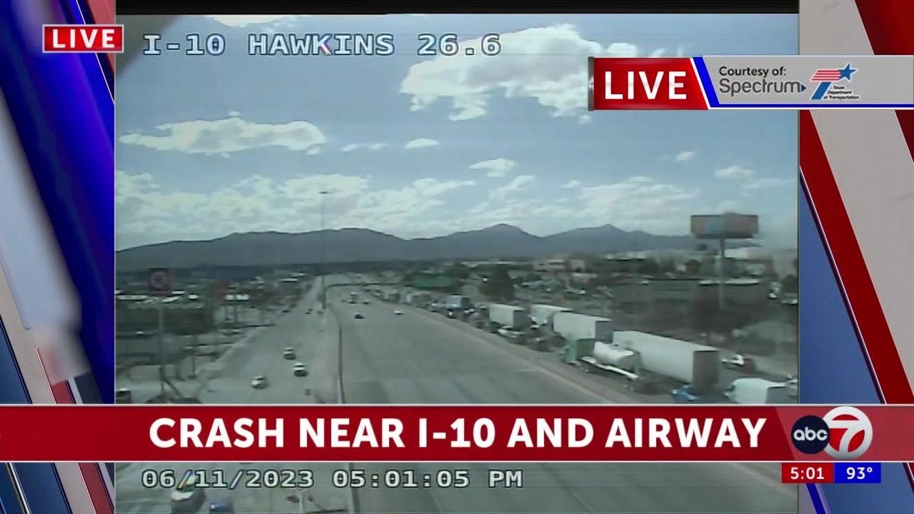 Multi-vehicle crash ties up Westbound lanes of I-10 - YouTube