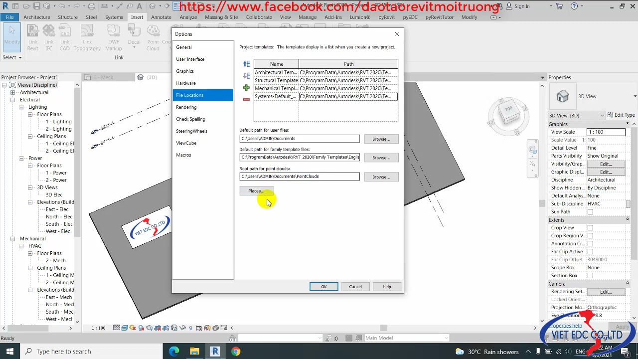 Hướng dẫn cài đặt file Systems Default Metric trong Revit - YouTube