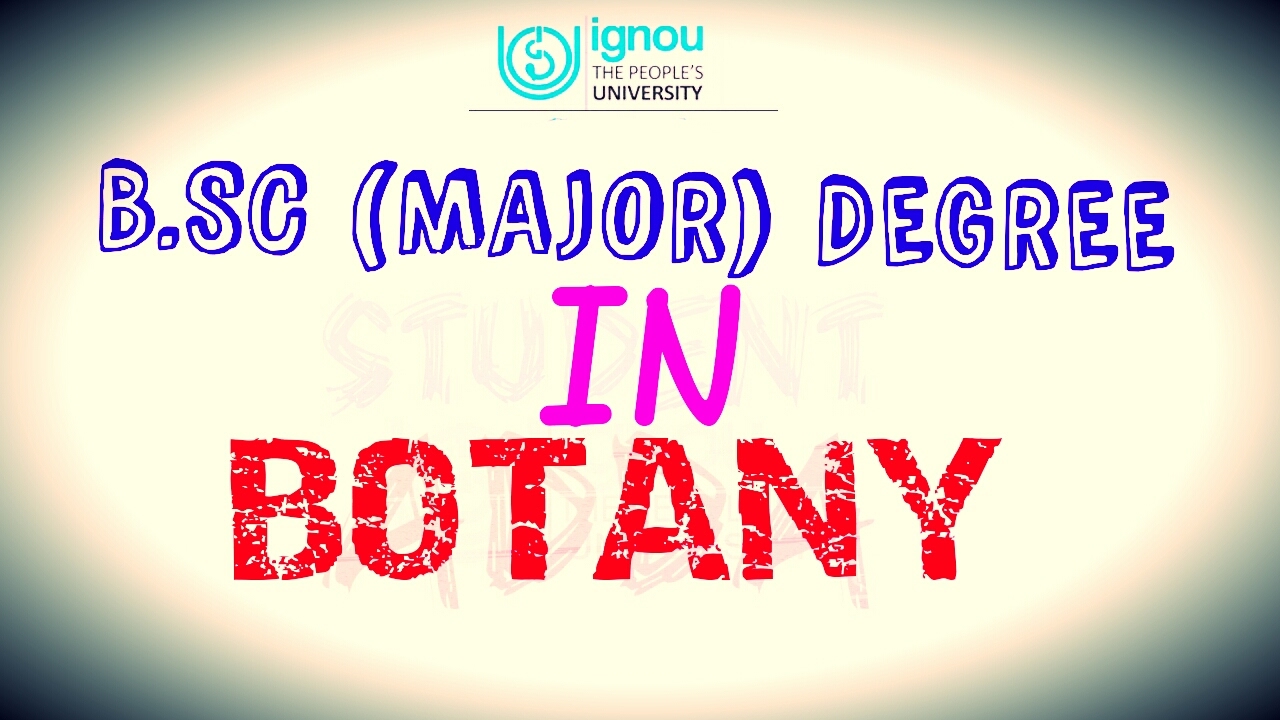 B Sc Major Degree In Botany Youtube